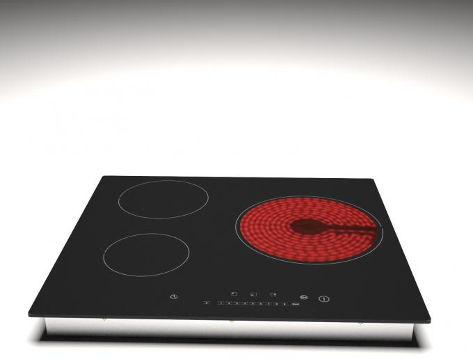 Commercial Black Three Burner Induction Cooktop , Intelligent Electric ...